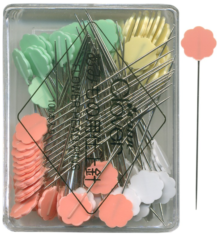 Flower Head Pins, 100 ct. | Needles Studio